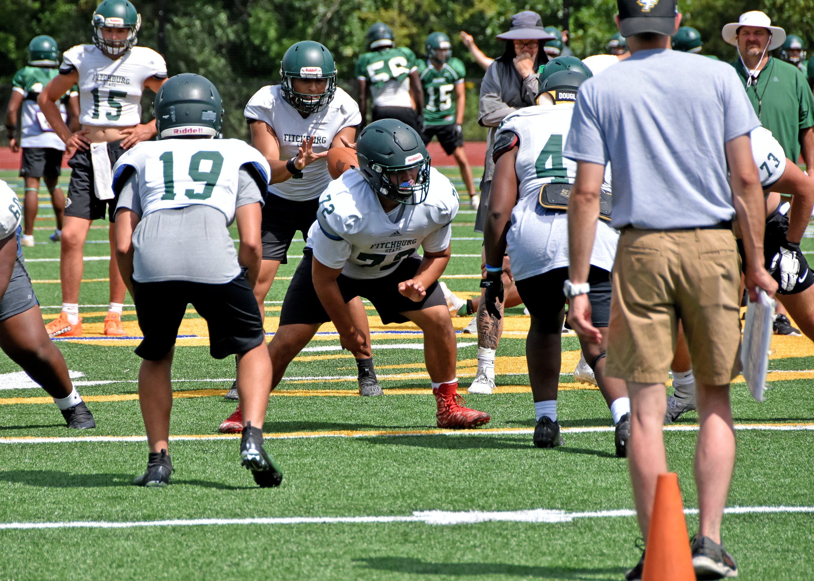Around Campus - Football Team Practice at Elliot Field